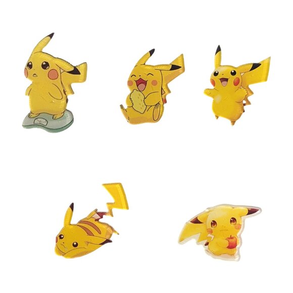 Pokemon | Jewelry | Pikachu Pokemon Anime Acrylic Pins Set Of 5 New ...